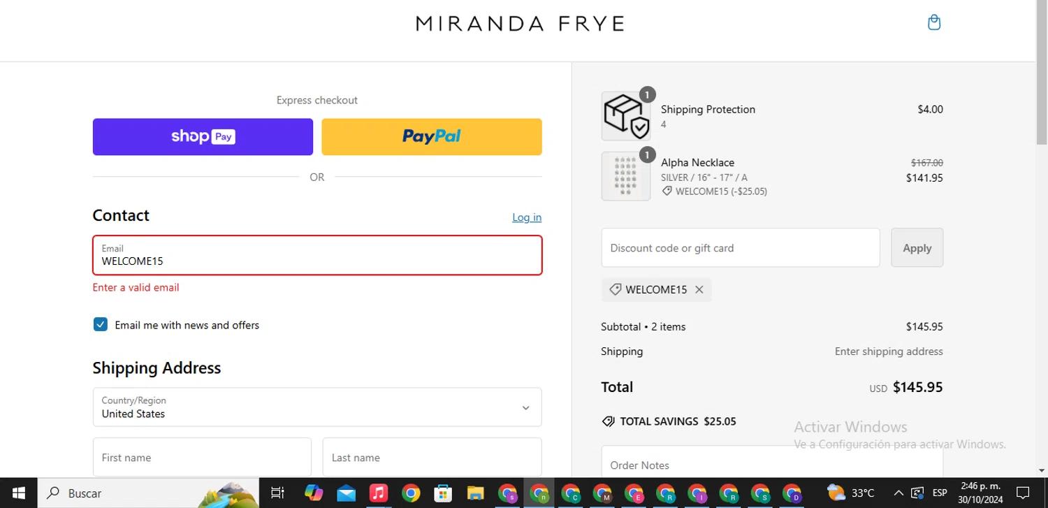 Miranda Frye Discount Codes → 40% Off (Sitewide) in June